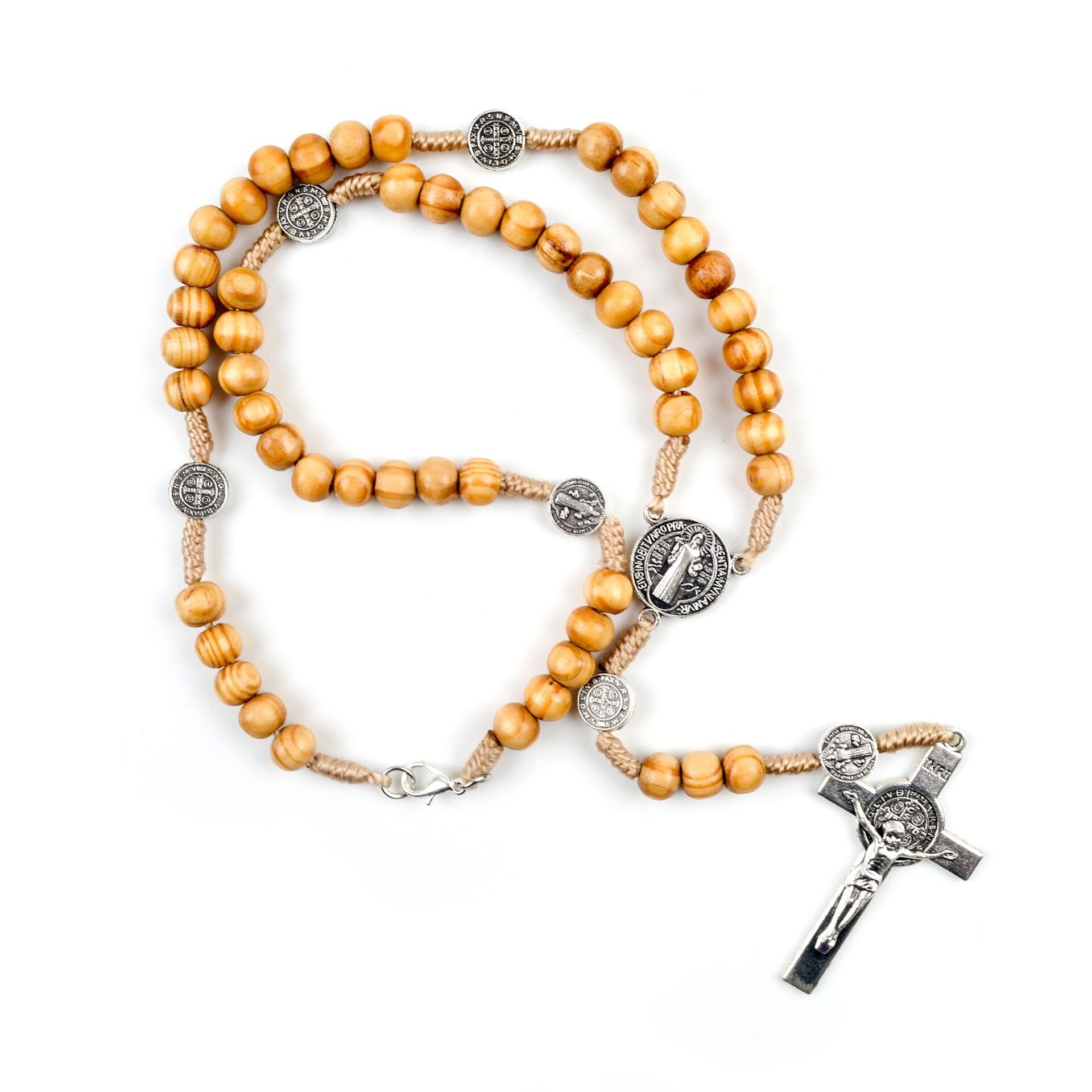 Håndlavet knudeeksorcisme rosenkrans træperler leg... – Vicedeal