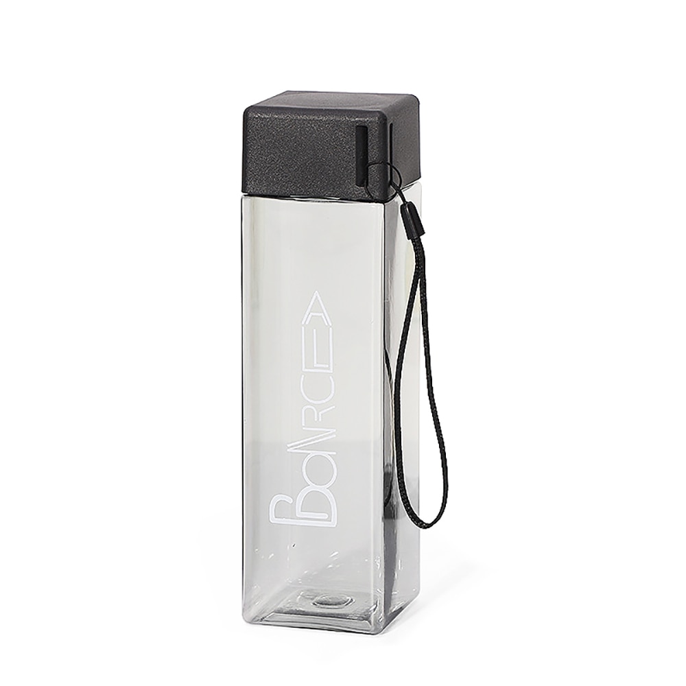 Square Frosted Plastic Water Bottle Transparent Bo... – Vicedeal
