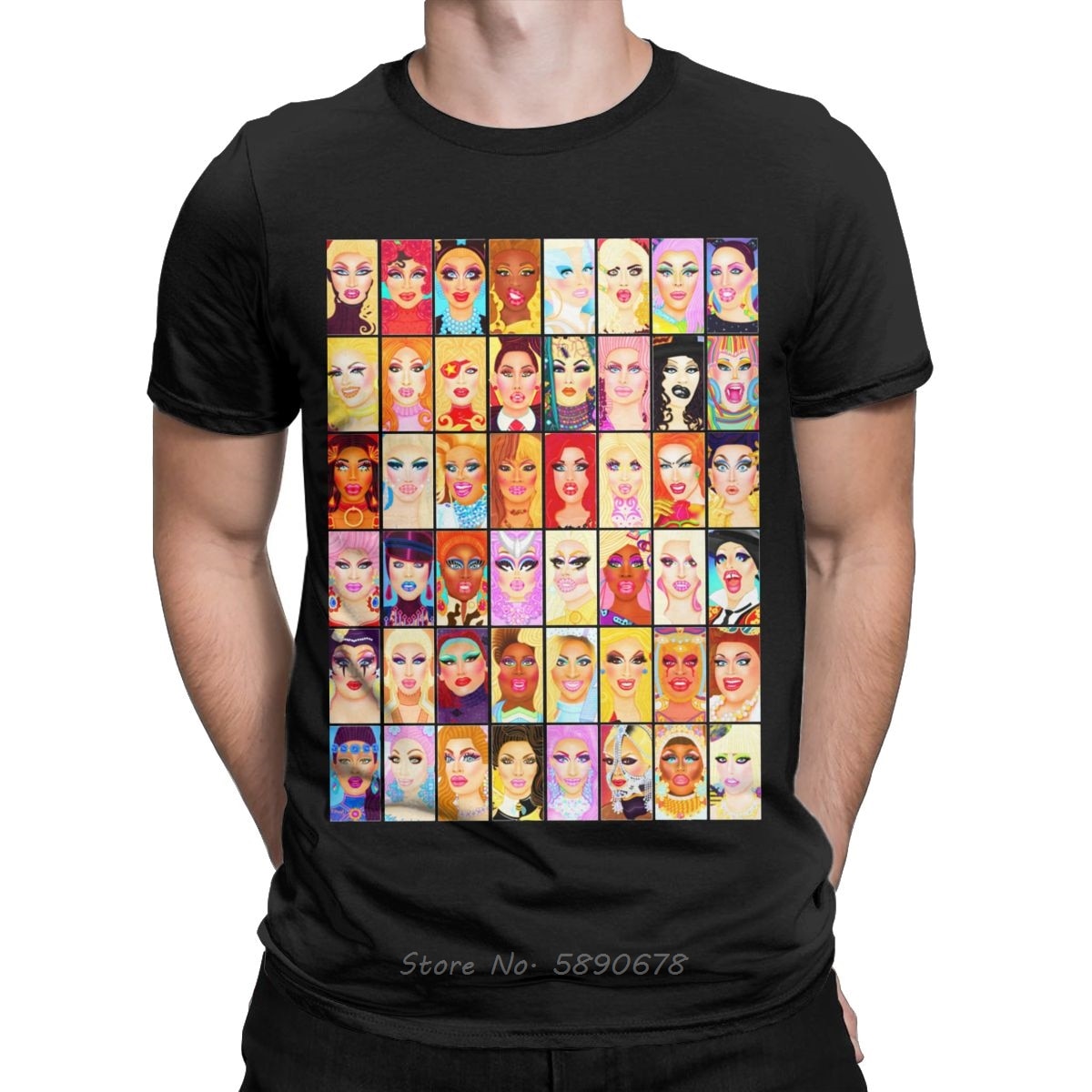 Drag Queen Royalty T Shirt for Men Cotton T-Shirts... – Grandado