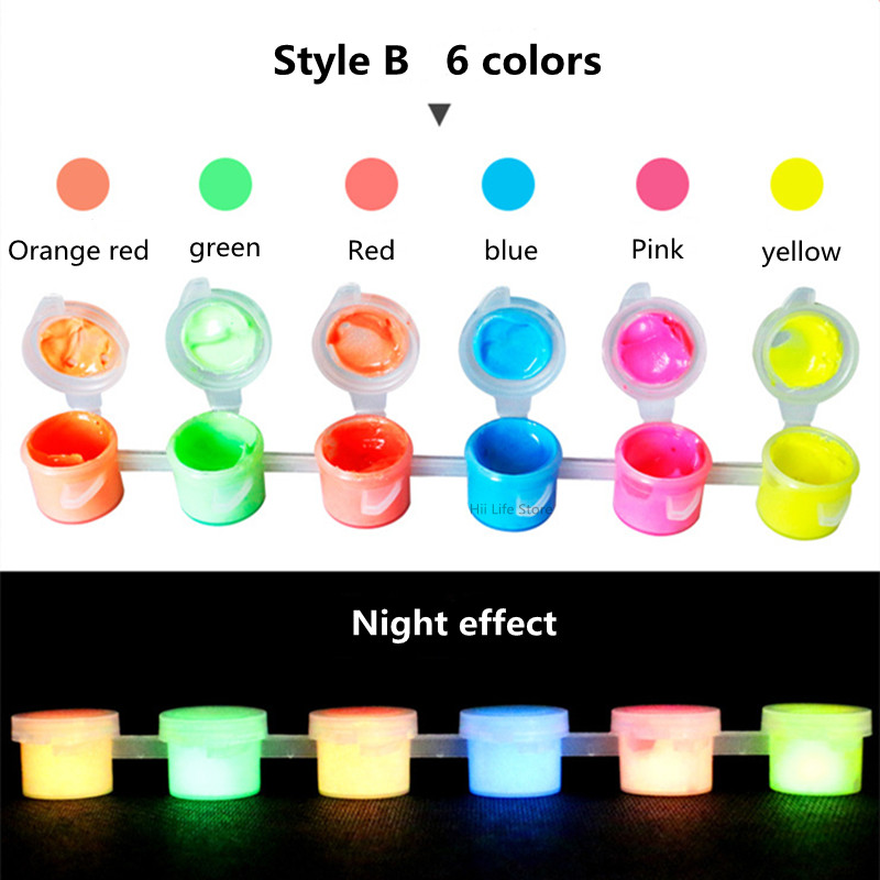 12-color Fluorescent Paint, Luminous Paint, Water-... – Grandado