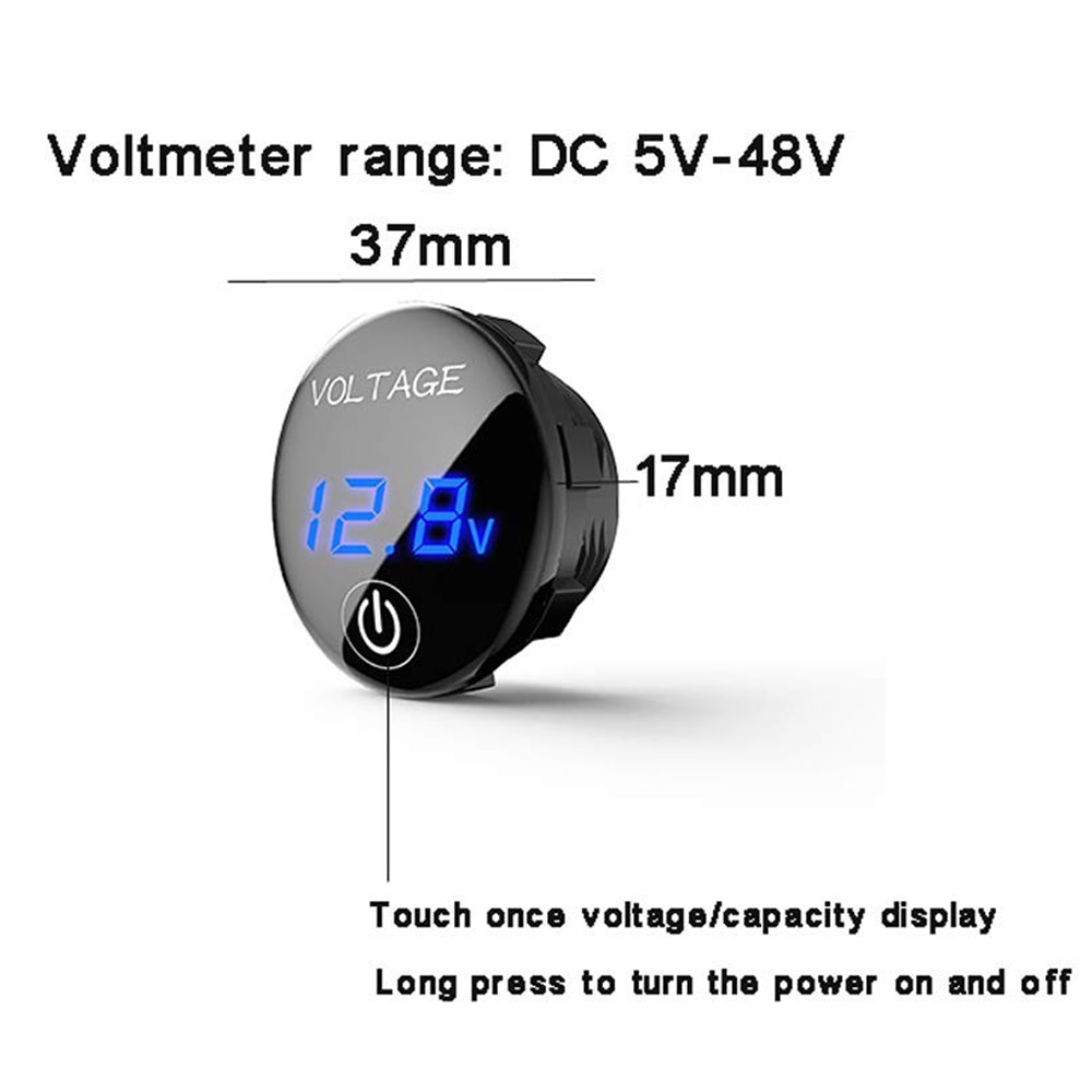 LYKAS Auto Voltmeter USB Charger LED Touch Op Off ... – Vicedeal