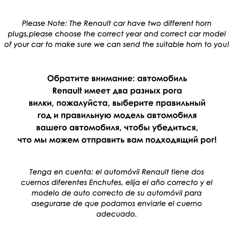 CHSKY Klaxon de voiture type escargot | Pour Renau... – Grandado