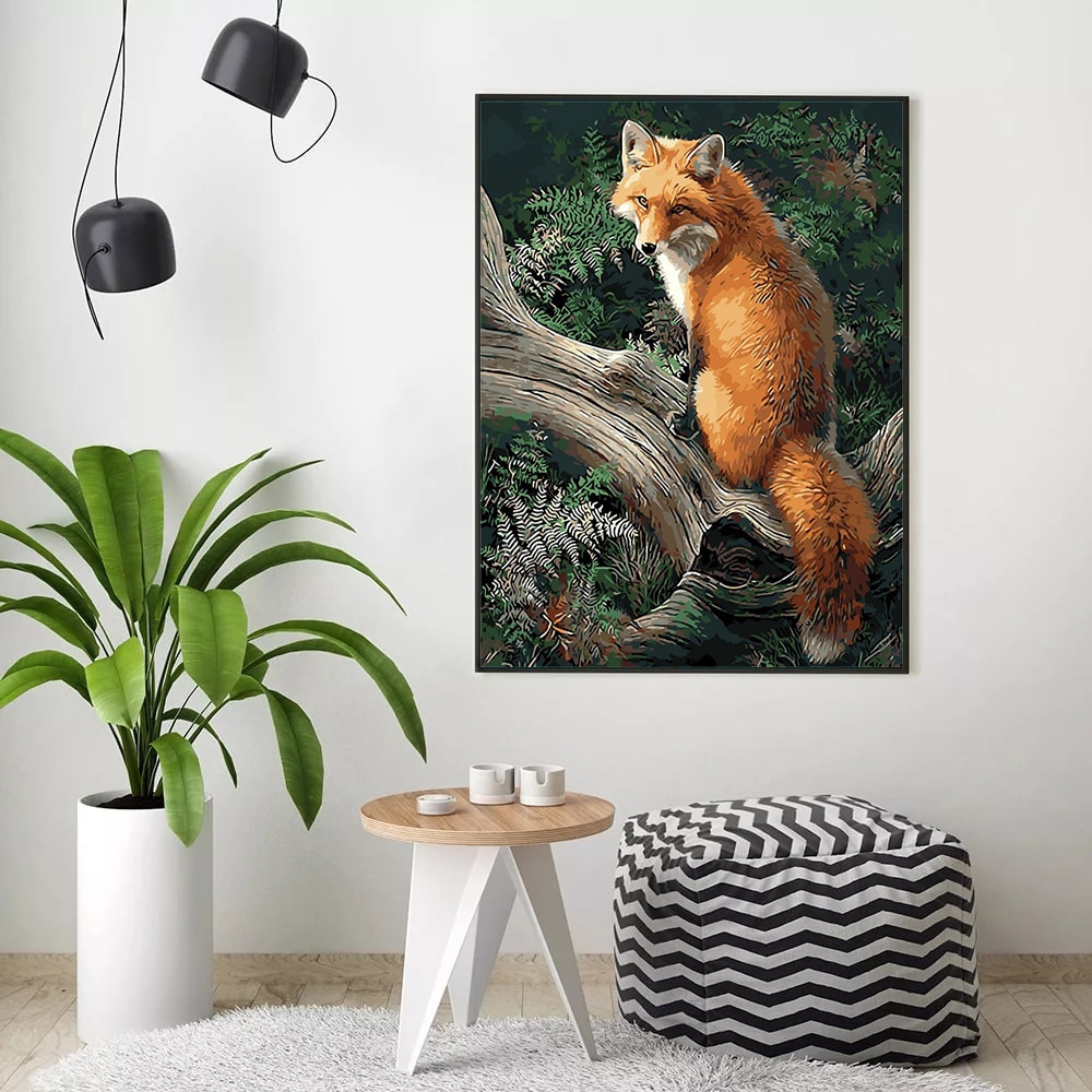 HUACAN Coloring By Numbers Fox Animals Kits Drawin... – Grandado