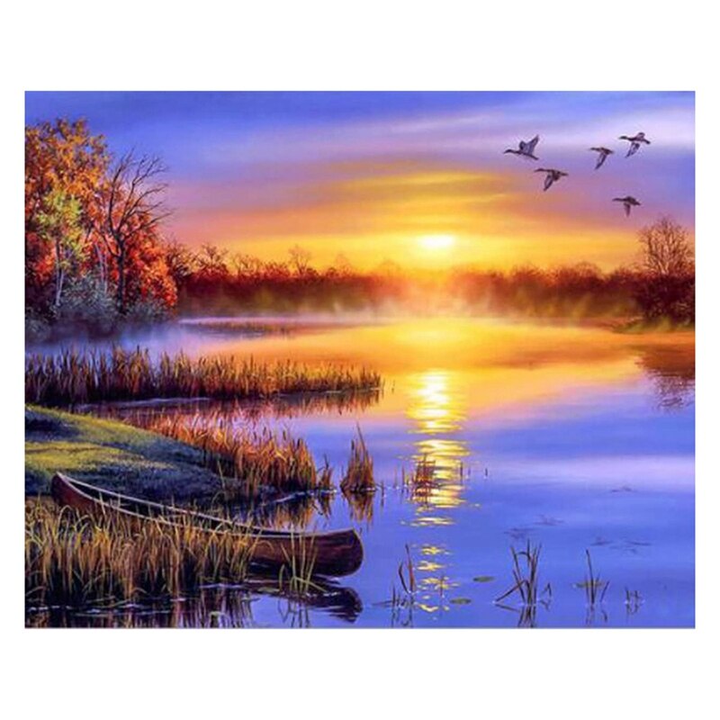 DIY 5D Diamond Painting By Number Kits Round Drill... – Grandado