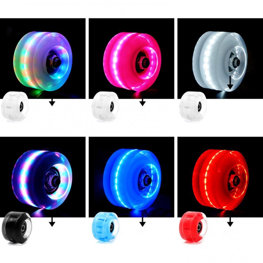 Wheels Luminous 4pcs LED Double-row Roller Skates ... – Vicedeal
