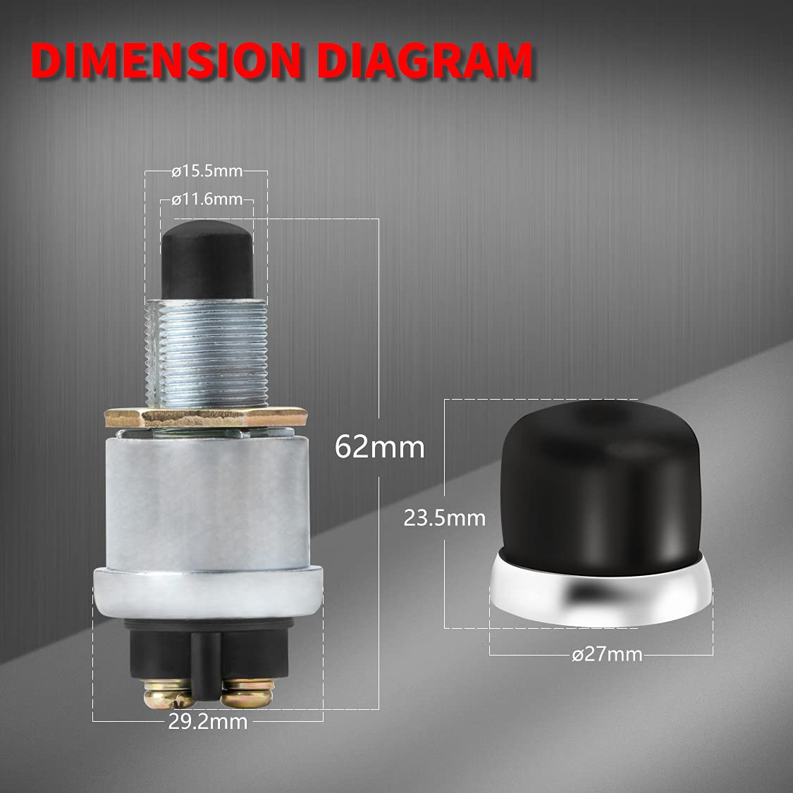 50A 12V 24V Waterproof Push Button Starter Switch ... – Vicedeal