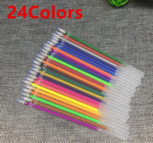 12/24/36/48 Color Gel Pen Refills Set Glitter Mult... – Grandado