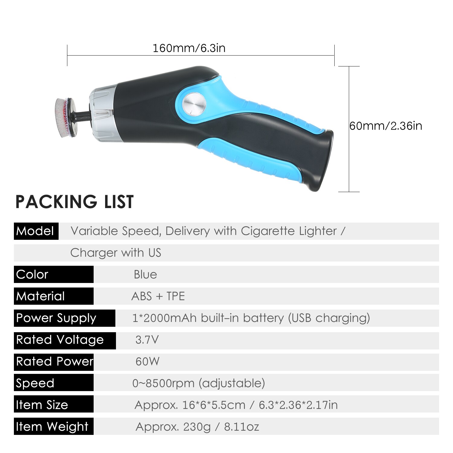Kkmoon 60W Mini Polijstmachine 8500Rpm Variabele S... – Vicedeal