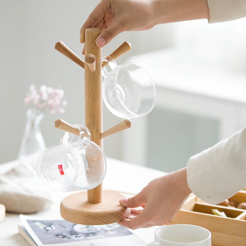 Louis Cup Racks Japanese Solid Wood Household Kitc... – Vicedeal