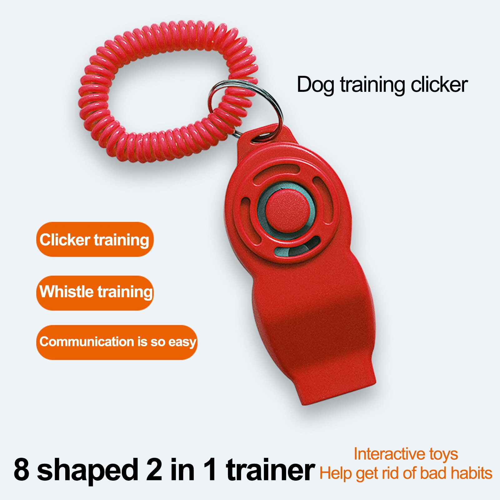 6Pcs 2 In 1 Hond Clickers En Fluitje Outdoor Train... – Grandado