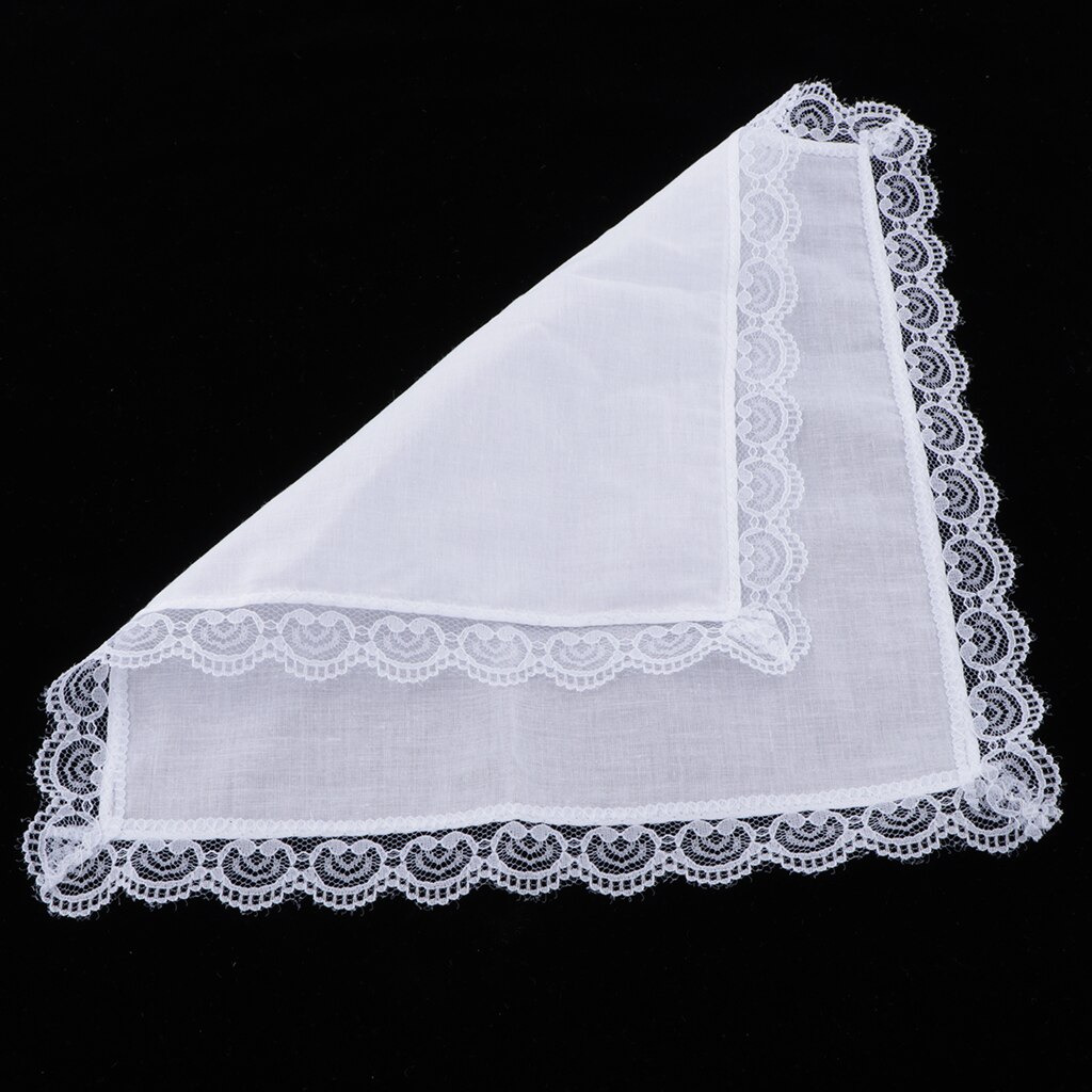 5pcs 100% Cotton White Handkerchiefs Pocket Square... – Grandado