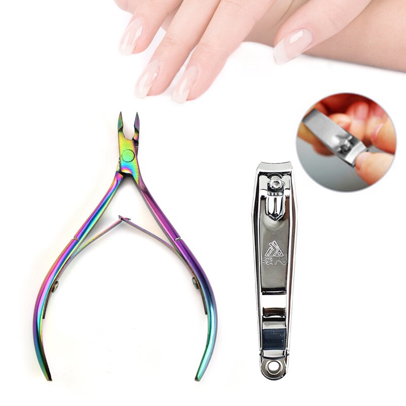 4-2Pcs Stainless Steel Nail Cuticle Pusher Tweezer... – Vicedeal