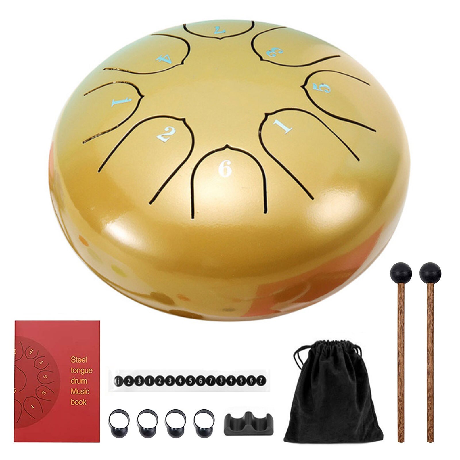 Staal Tong Drum, 6Inch 8-Note Handpan Tank Drum Pe... – Vicedeal