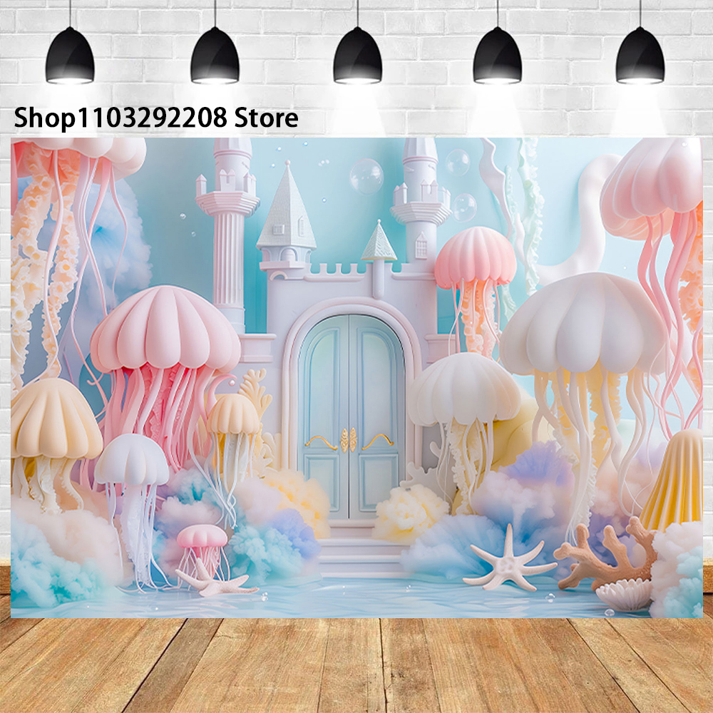 Underwater World Castle Theme Sea Shell Fish For B... – Grandado