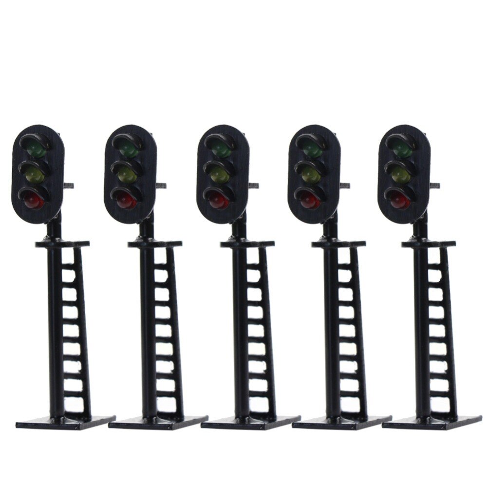 5pcs Model Railway 1:87 Block Signals G/Y/R 3-Ligh... – Vicedeal
