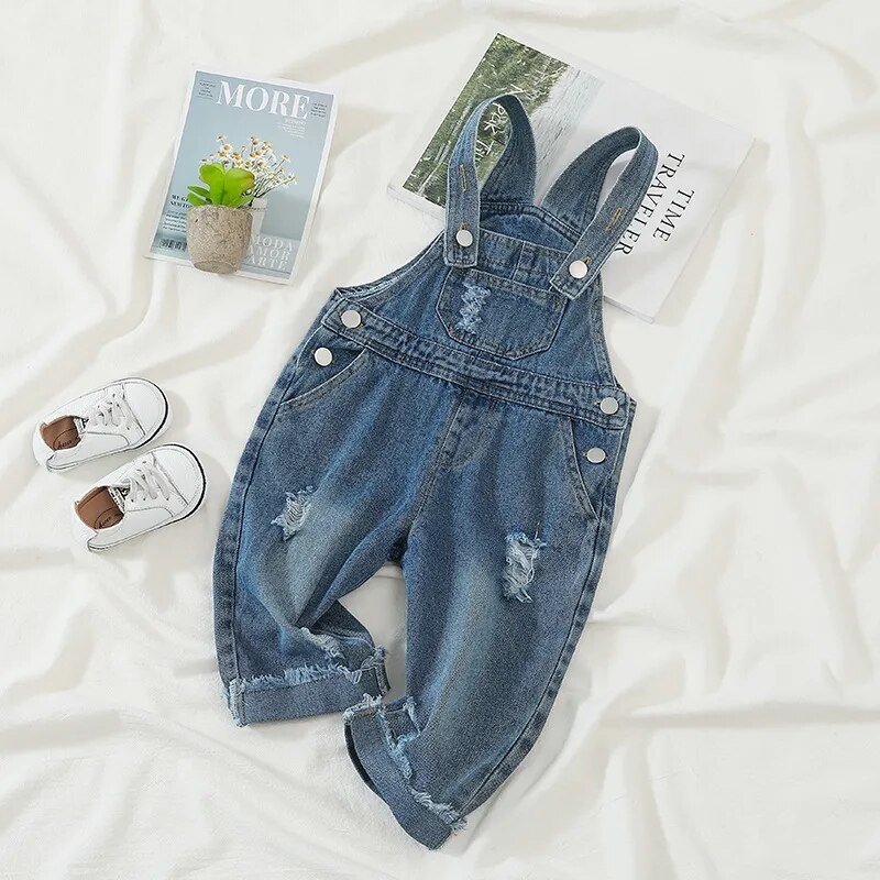 Lente En Zomer Kinderen Overalls Denim Broek Baby ... – Grandado