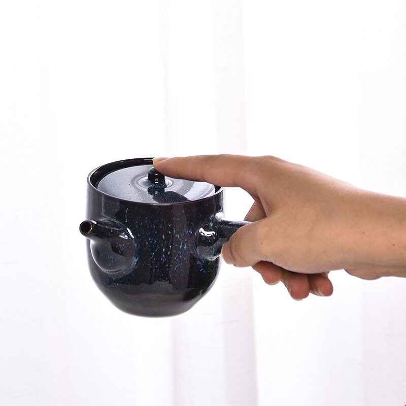 TANGPIN blue ceramic kyusu teapot kettle tea pot j... – Grandado