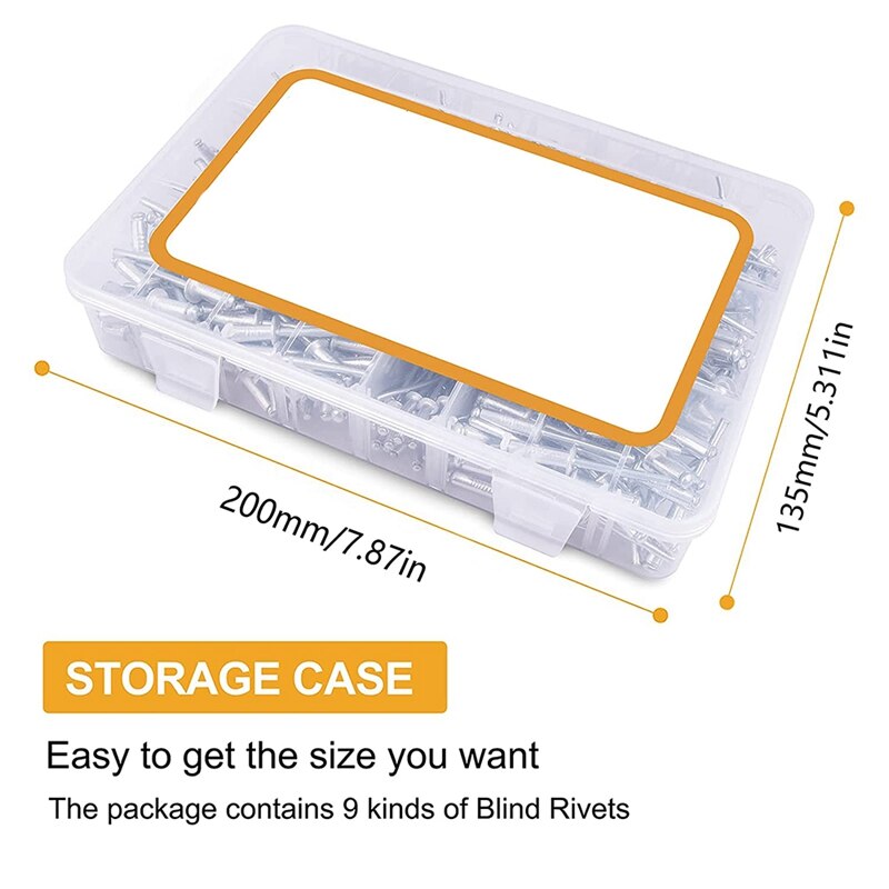 495Pcs Aluminum Rivet Assortment Kit, Rivets Blind... – Grandado