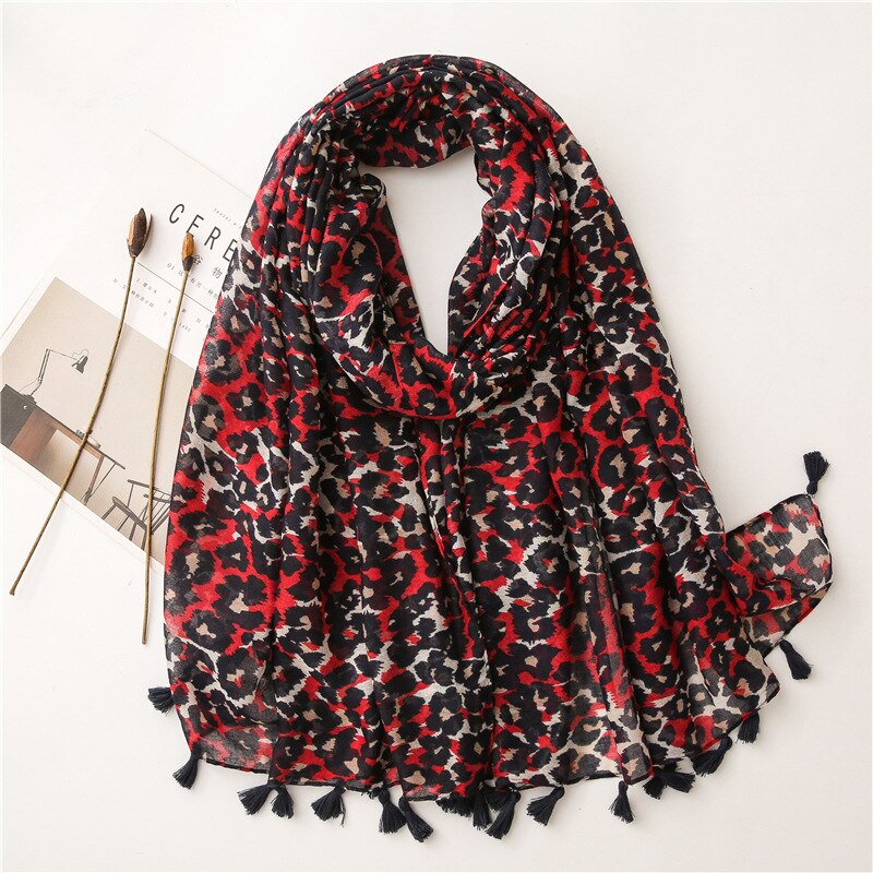 foulard femme red hijab scarf for women autumn win... – Grandado