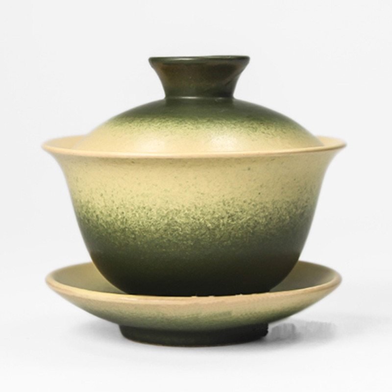 Ancient Pottery Gaiwan Bamboo Cyan Lid Kung Fu Tea... – Grandado