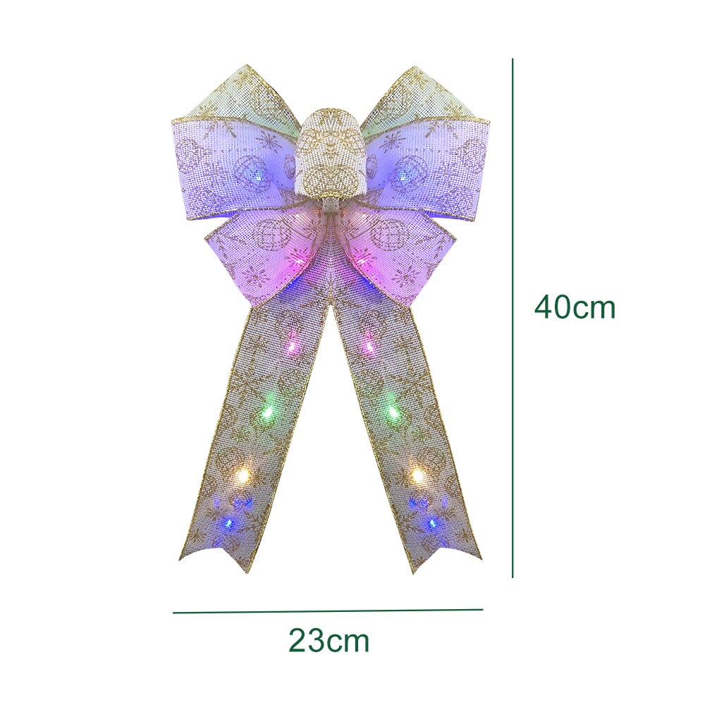 40Cm Grote Kerst Bows Glowing Strik Met Led-verlic... – Vicedeal