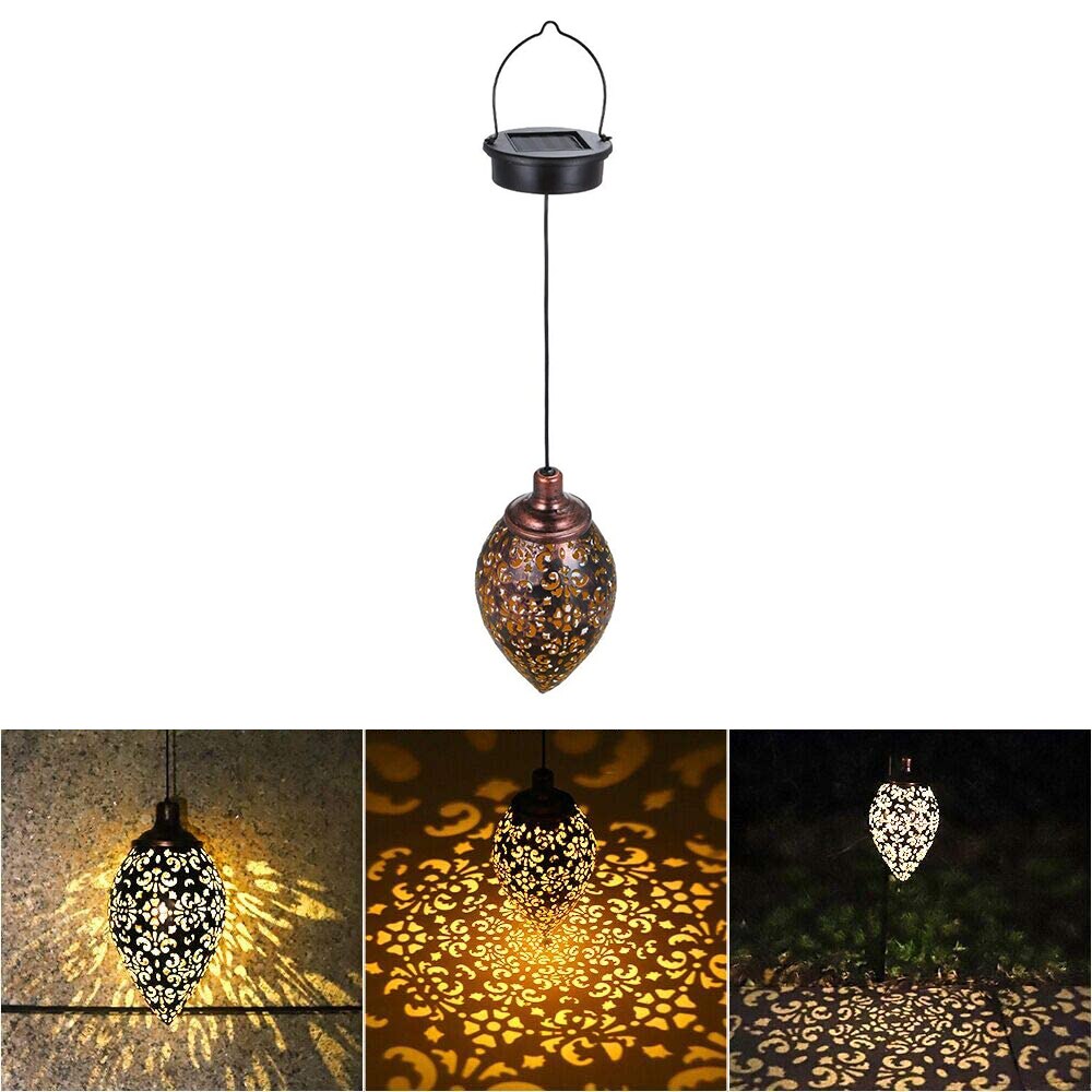 Solar Powered Lamp LED Lantern Hanging Outdoor Sol... – Grandado