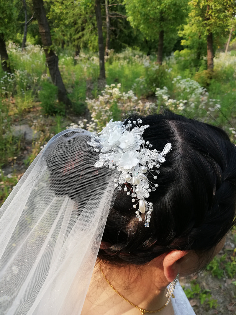 2m Cut Edge Comb White Long Bridal Veils One Layer... – Grandado