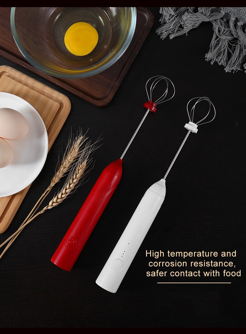 Portable Electric Egg Frother Handle Milk Beater F... – Grandado