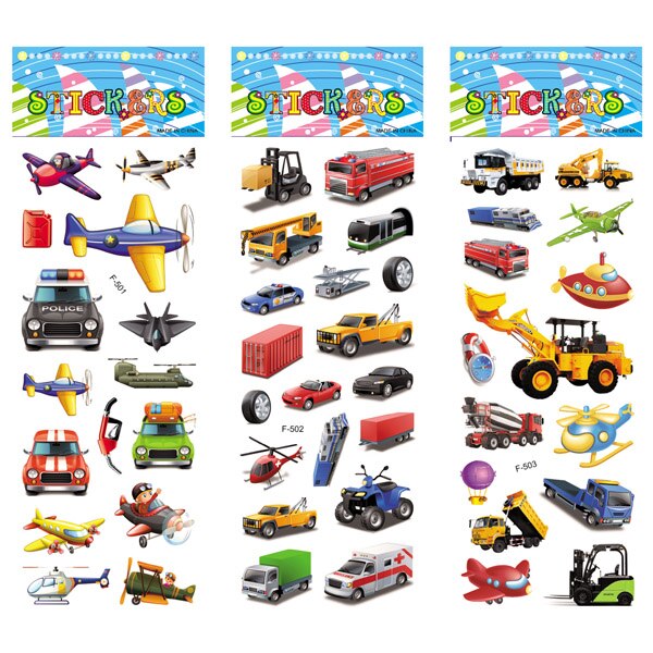 12 Different Sheets Cartoon Car Sticker 3D Sticker... – Grandado