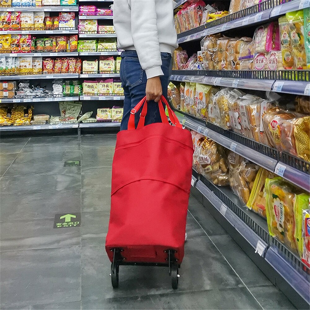 Folding Shopping Cart Stair Climber Bag with Wheel... – Grandado