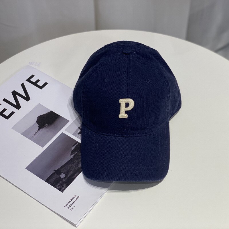Large Letter P Baseball Cap Soft Top Cap Women Men... – Grandado