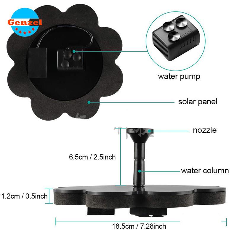 Kuulee Solar- Schwimm Brunnen Solar- angetrieben W... – Grandado