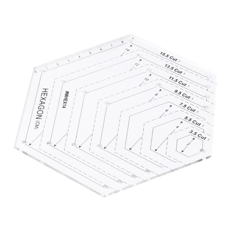 Plastic Transparent Hexagon Quilting Ruler Patchwo... – Grandado