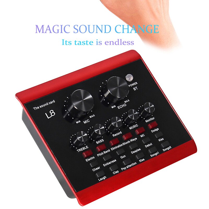 L8 Portable Sound Card 12 Kinds Sound Effect Live ... – Grandado