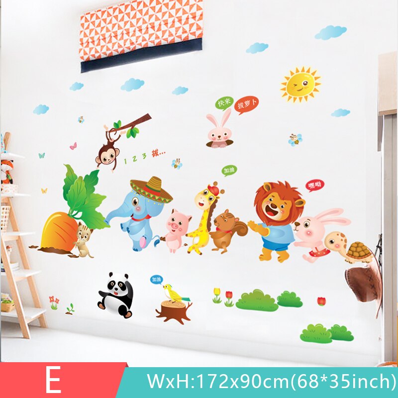 18 styles Large Cartoon Wall Stickers for Kids roo... – Grandado