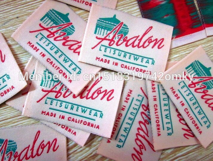 custom clothing woven tags/labels garment printed ... – Vicedeal