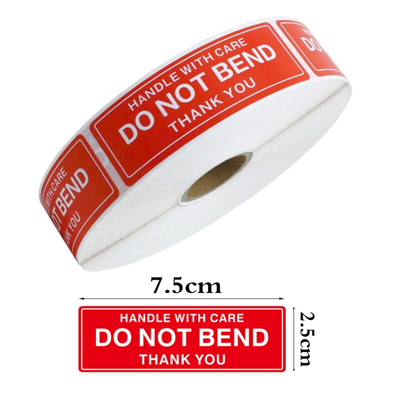 150pcs/Roll Warning Labels Sticker Do Not Bend - T... – Grandado