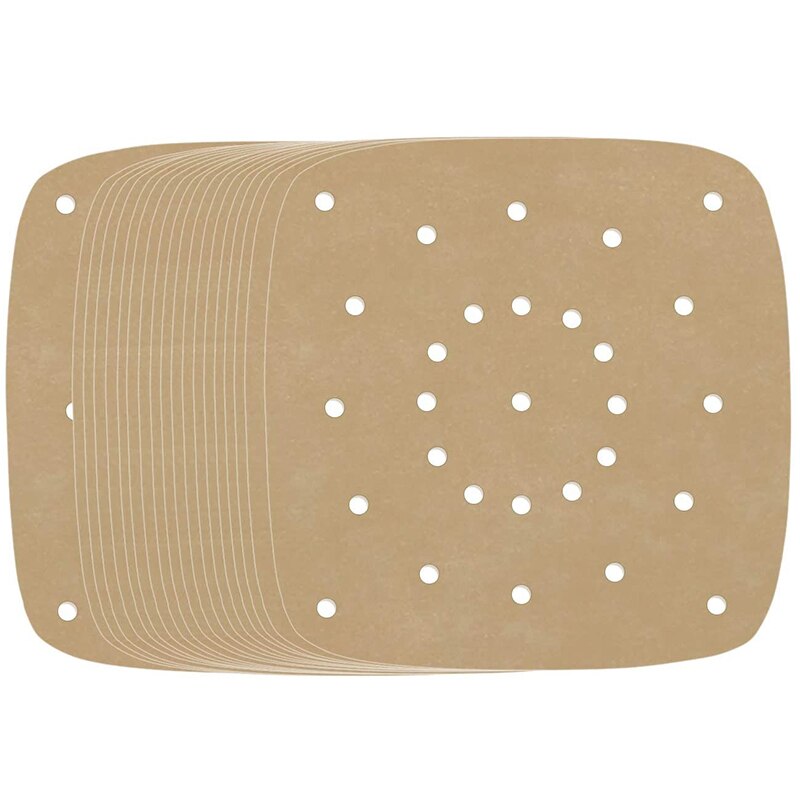 Air Fryer Pads, 200 Sheets, 7.5 Inch Unbleached Square Air Fryer Pads ...