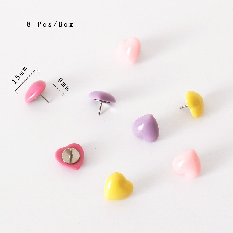 8 Stuks 9Mm Hars Zoete Hart Fotowand Pin Schoolben... – Grandado