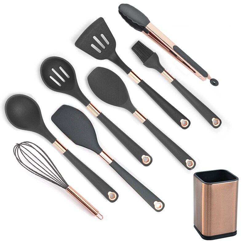 Silicone Cooking Utensil Set Kitchen Spatula Kit H... – Grandado