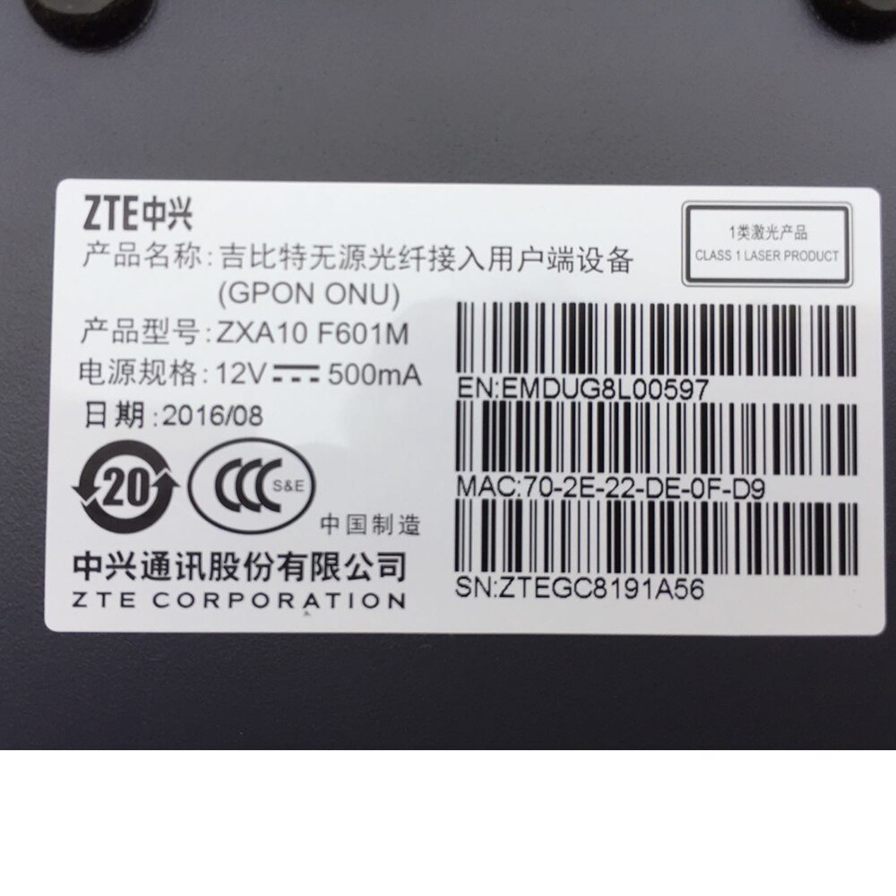 Z TE GPON terminal ONT ZXA10 SC/APC green optical ... – Grandado