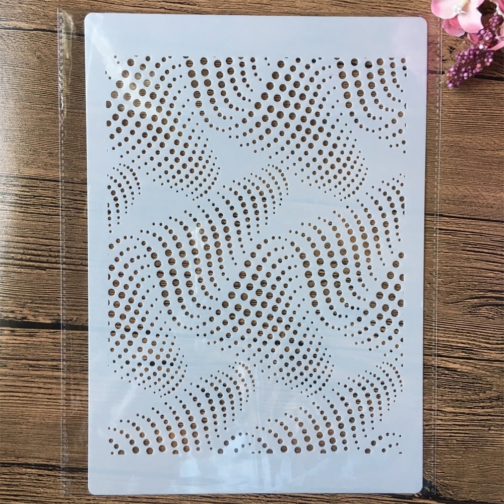 A4 29cm 3D Wavy Dot Texture DIY Layering Stencils ... – Grandado