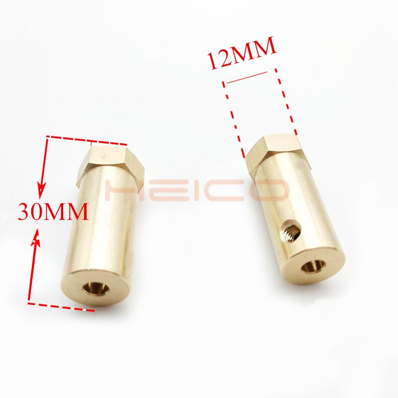 30mm længde 4/5/6mm messing kobling sekskantet aks... – Vicedeal