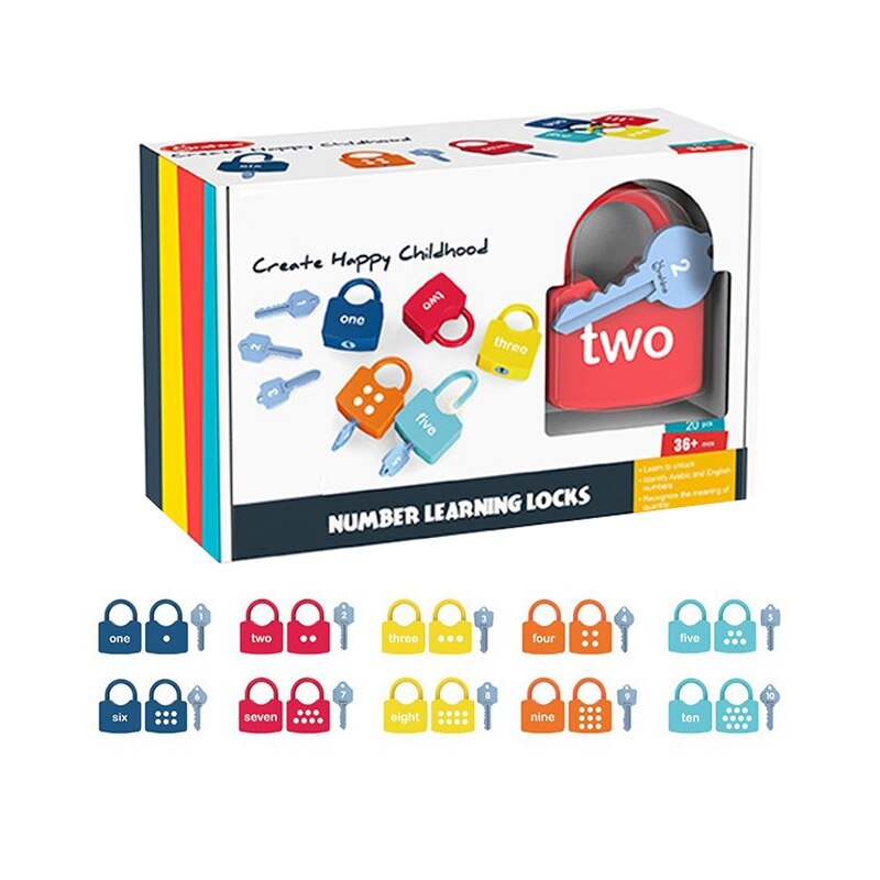 Infant Early Educational Learning Locks Keys and L... – Grandado