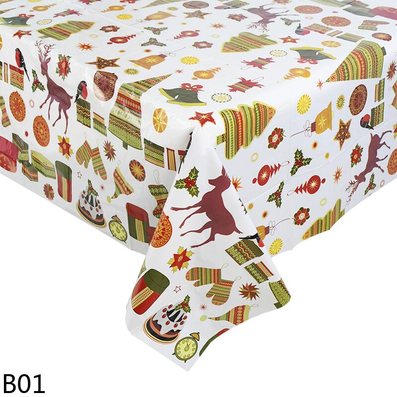 108x179cm Christmas Table Cloth Year Printed Recta... – Vicedeal