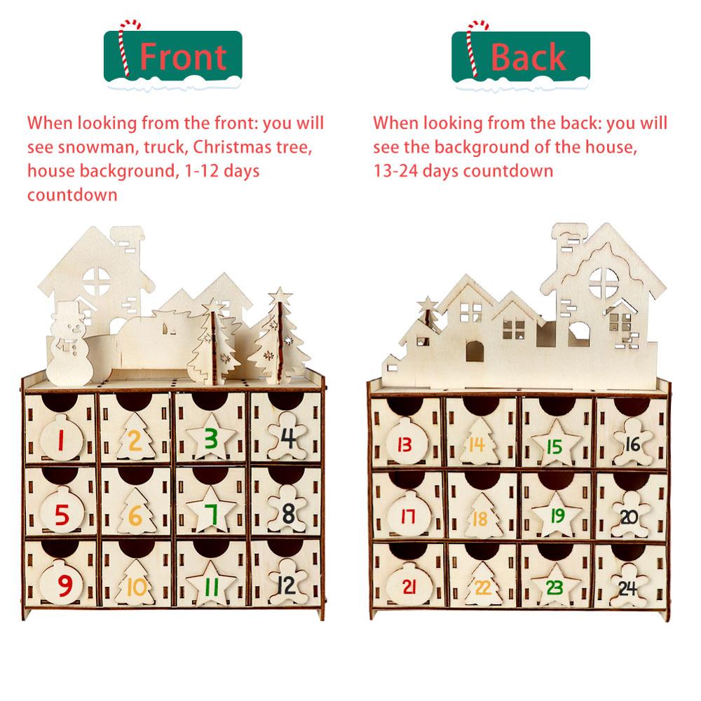 OurWarm DIY Wooden Advent Calendar Box with Drawer... – Grandado