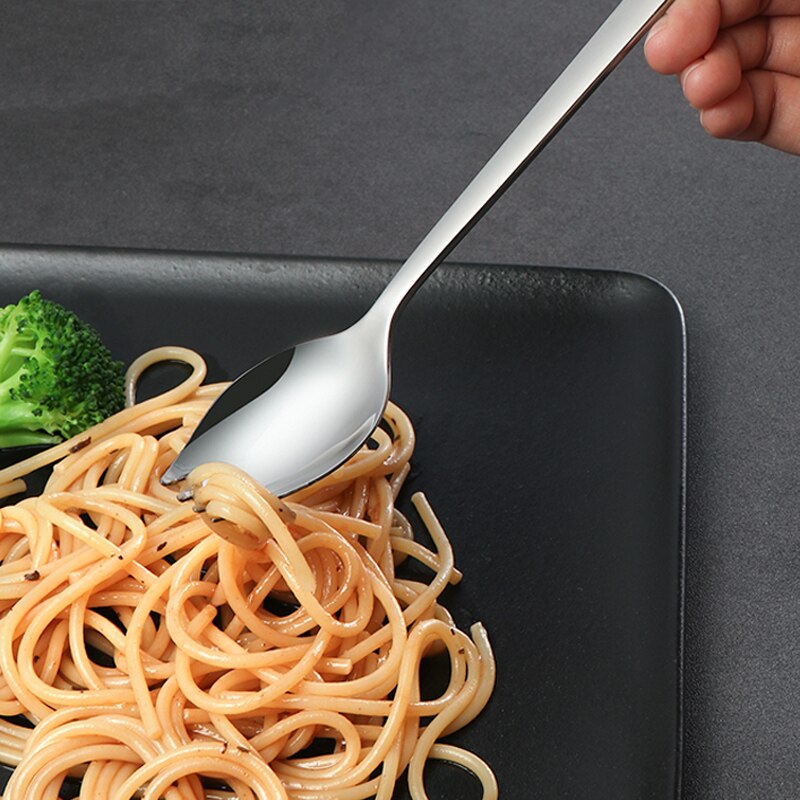 Stainless Steel Spoon 2 In 1 Dinner Spoon Fruit Fo... – Grandado