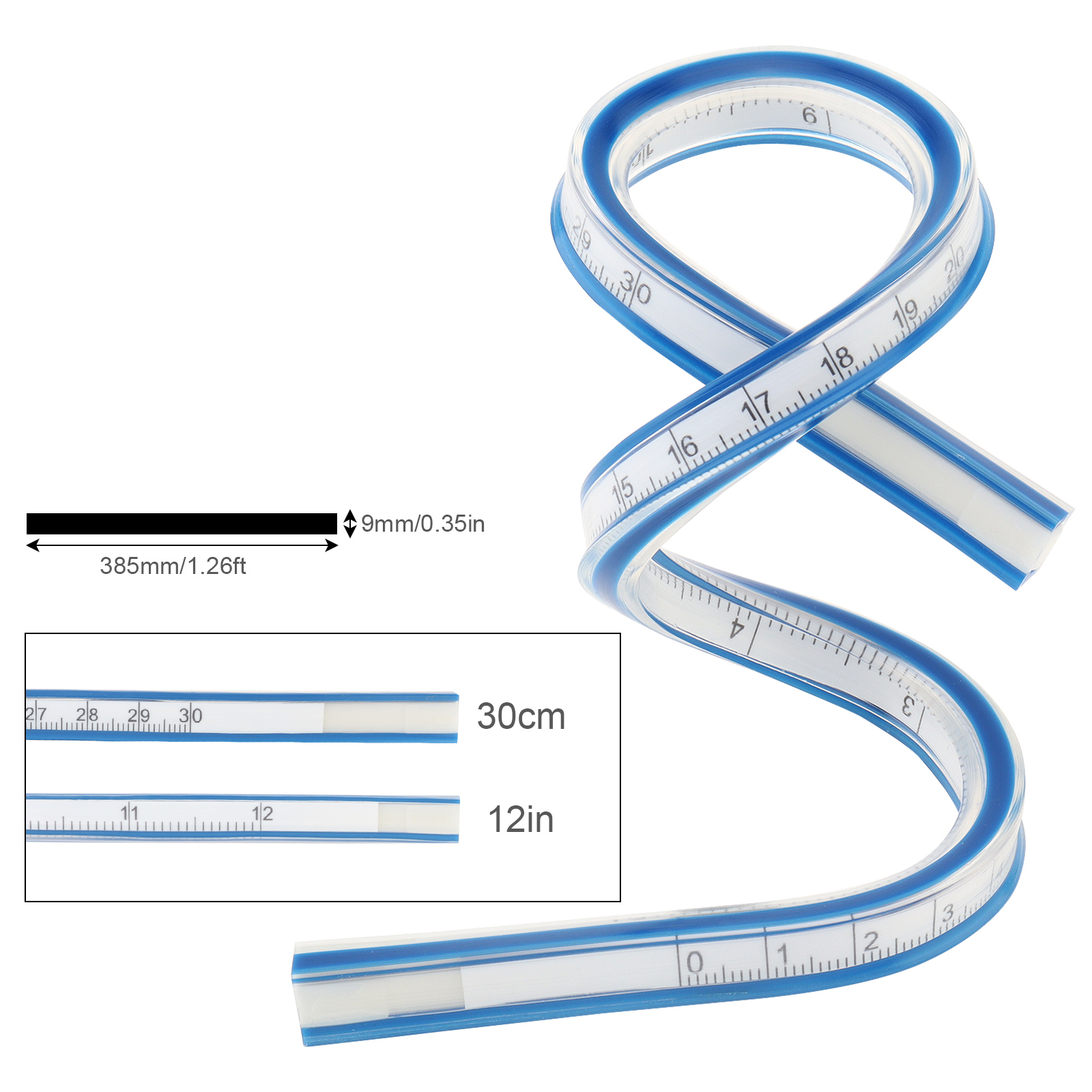 Regla curva de 30cm para coser, herramienta de dib... – Grandado