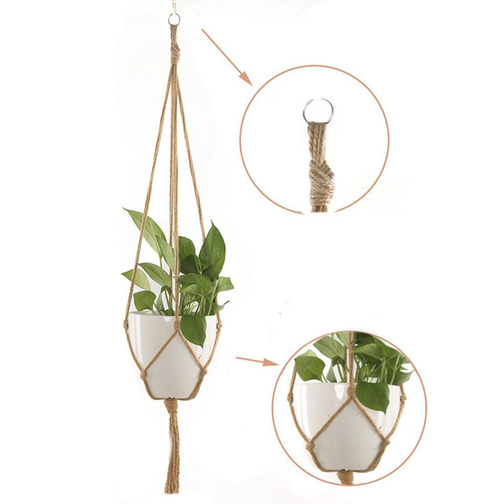 Macrame Rope Plant Hanger Basket Flower Pot Hangin... – Grandado