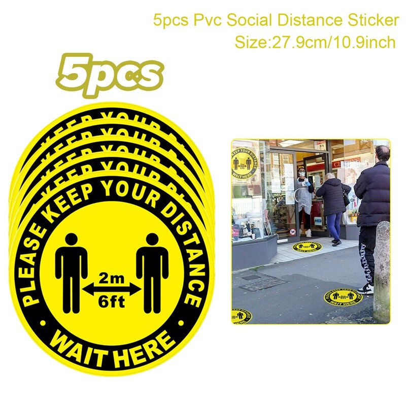 Social distancing sticker vandtæt trafik distancin... – Grandado